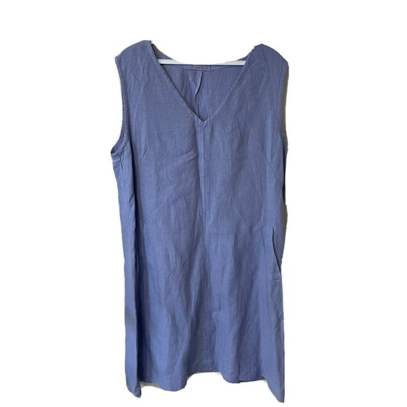 cut loose | Dresses | Cut Loose Linen Sleeveless Slip Shift Dress ...
